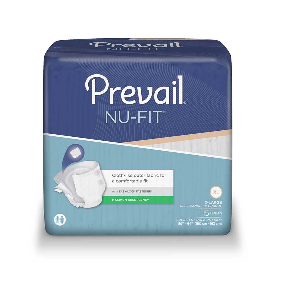 Prevail Nu-Fit NU-014/1 Adult Incontinent Brief, Case of 60 - FSA Market