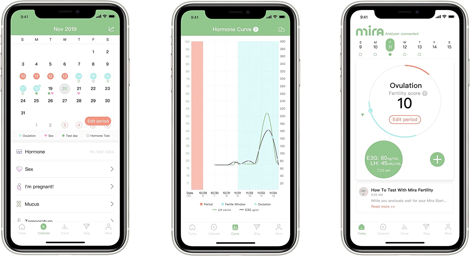 Mira Fertility Plus Tracking Monitor Kit with 10 Estrogen + LH ...