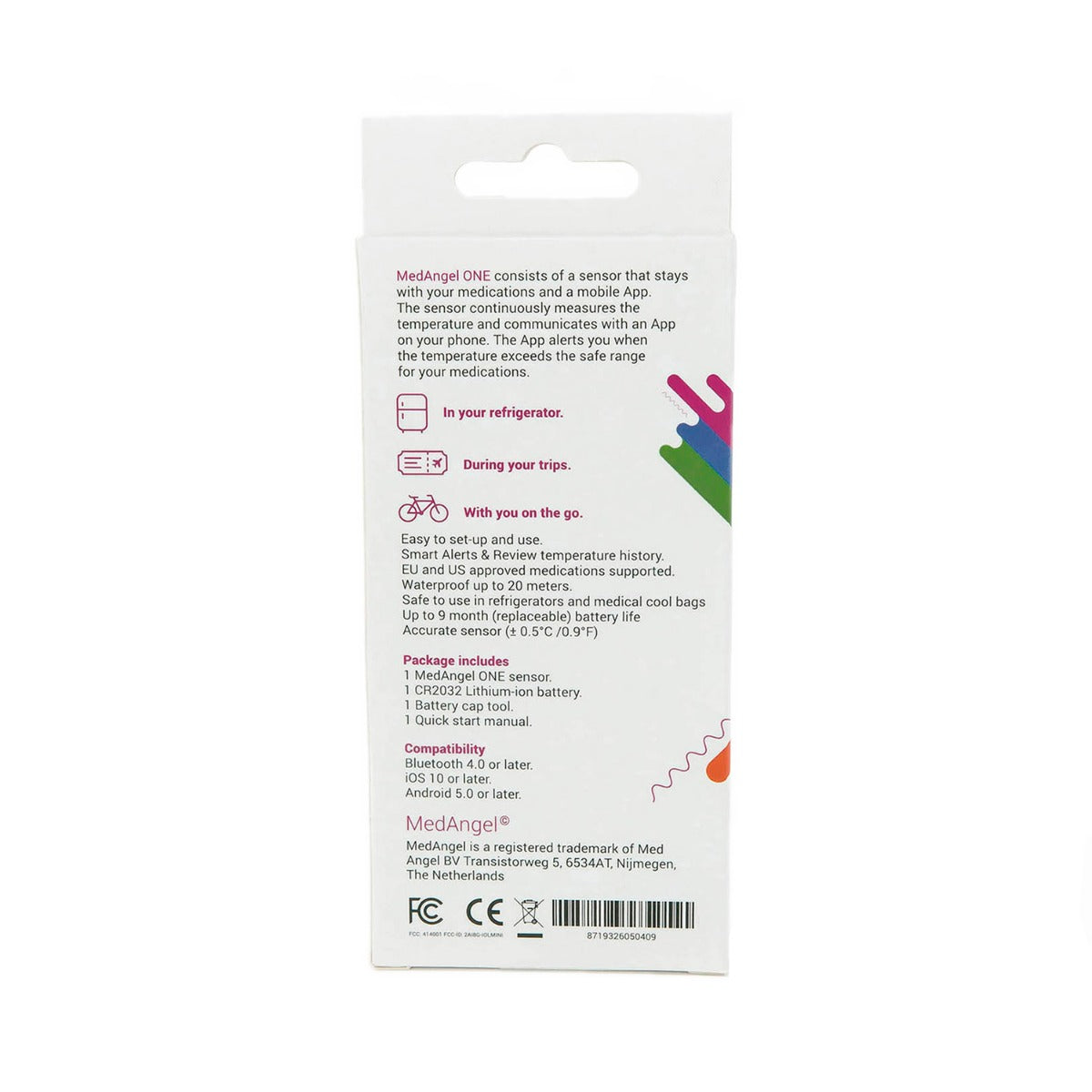 MedAngel ONE Smart Temperature Sensor for Medication - FSA Market