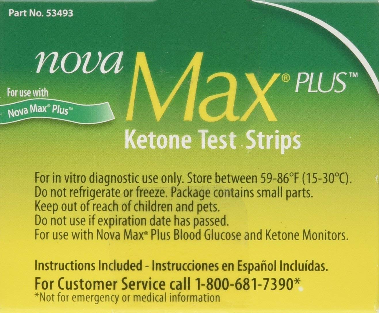 Nova Max Plus Ketone Test Strips, Box of 10 - FSA Market